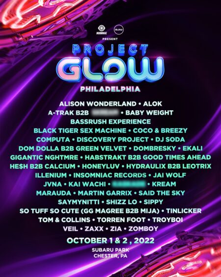 Project Glow Announces Lineup For Philadelphia Debut