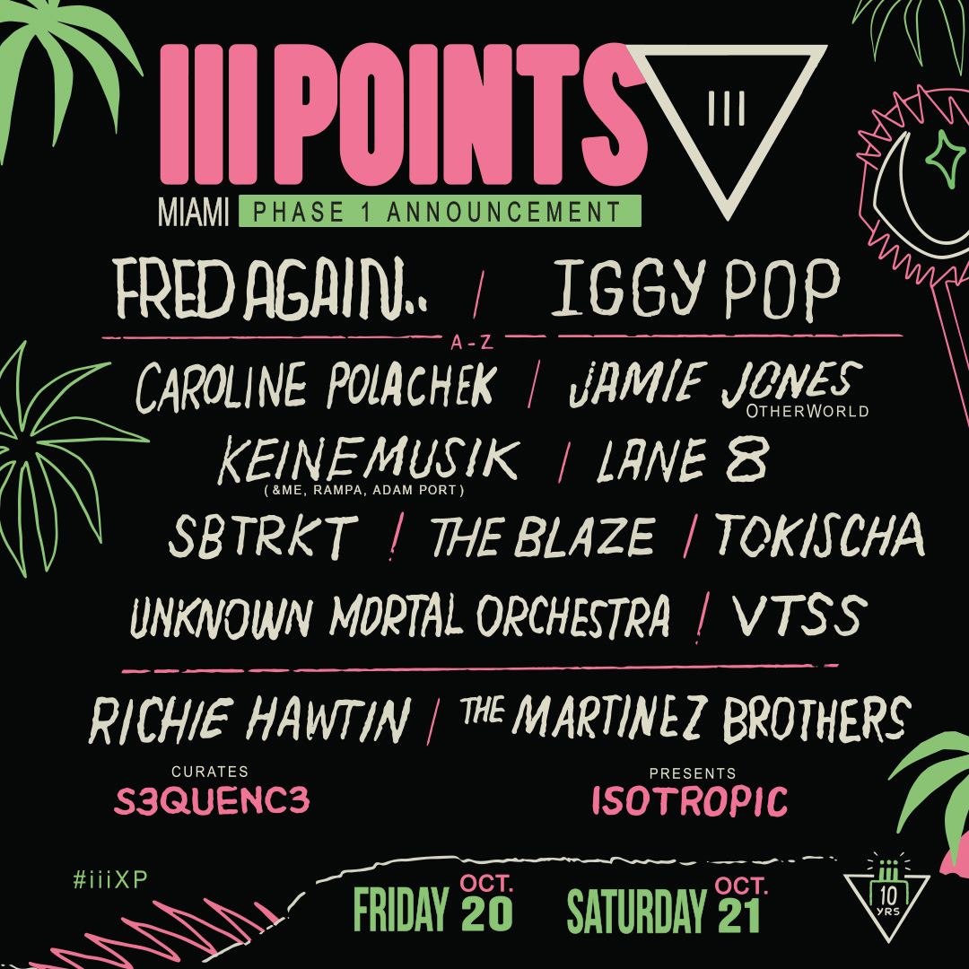 Miami's III Points Festival 2023 Celebrates 10 Years, Announces Initial ...