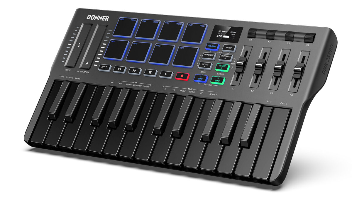 Donner Music DMK-25 Pro Portable MIDI Keyboard — DJ Life Magazine