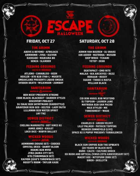 Escape Halloween 2023: Daily Lineups, New Stage, After Parties ...