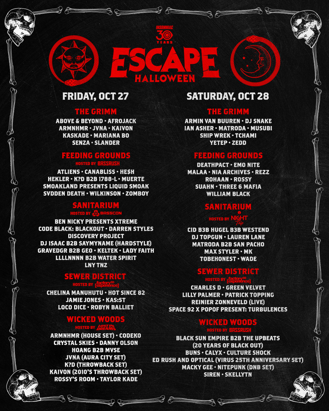 Escape Halloween 2023: Daily Lineups, New Stage, After Parties ...
