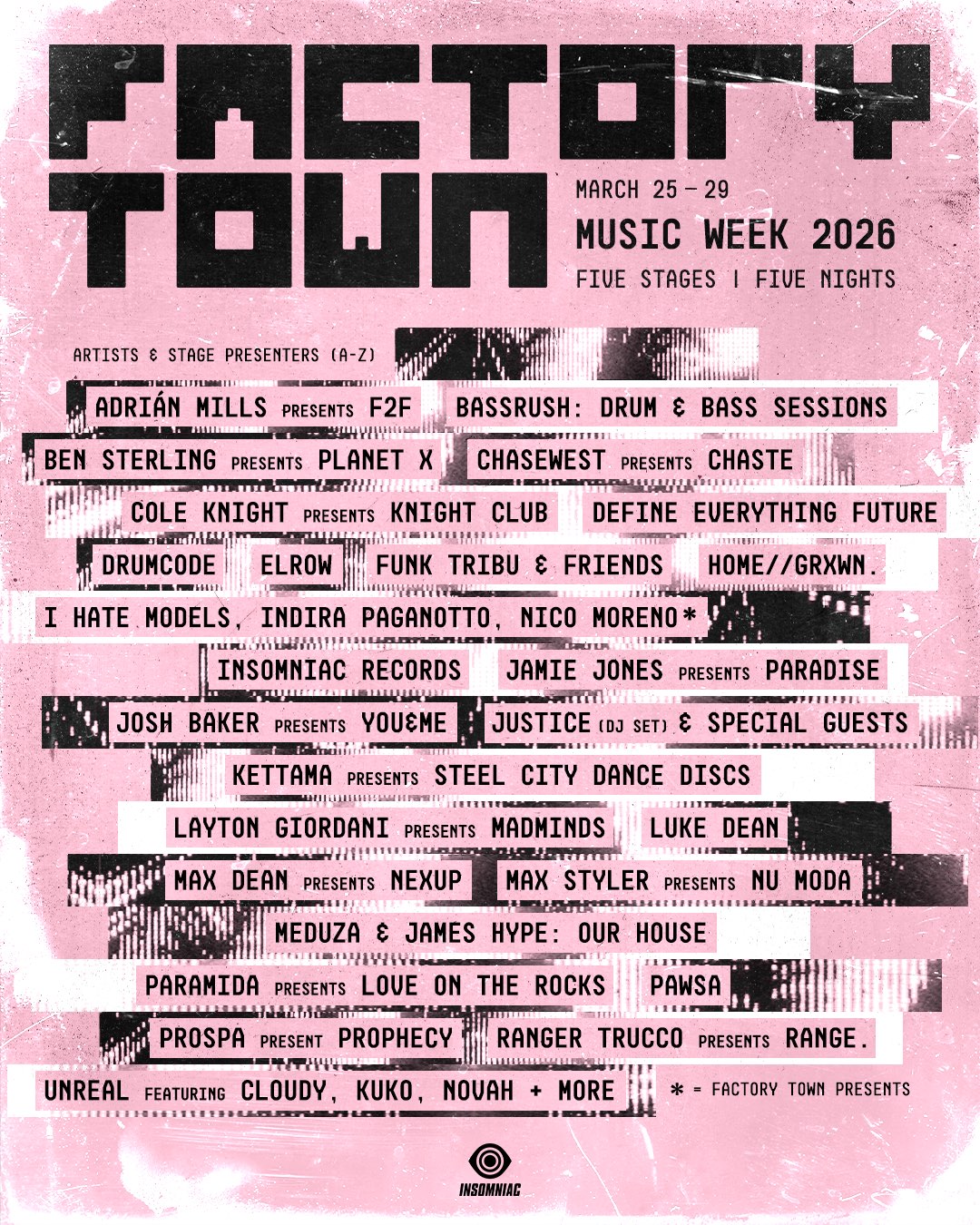 Factory Town Music Week ’26: Headliners & Presenters Announced — DJ ...