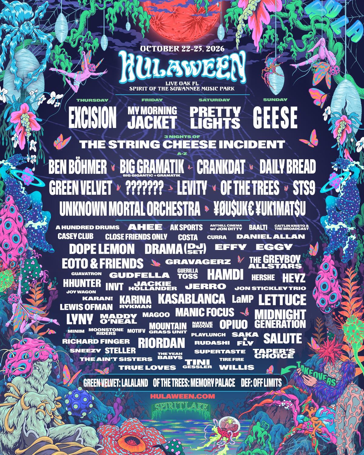 Hulaween ’26 Lineup Drops: Excision, Pretty Lights & More Announced ...